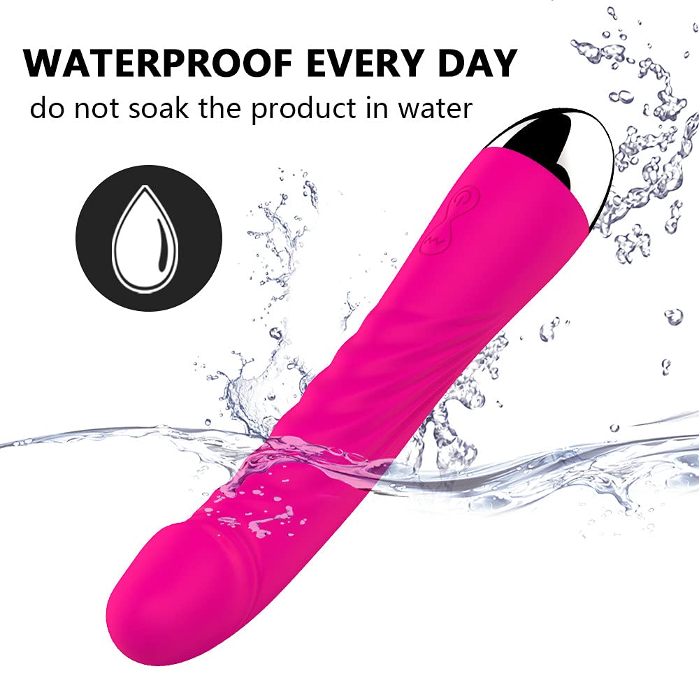 G-Spot Silent Vibrator Realistic Dildo for Women with 10 Vibration, Small Shaped Vibrating Machine Clitoris Nipple Vagina Massagers Soft Liquid Silicone Waterproof Adult Sex Toys Solo Play or Couples