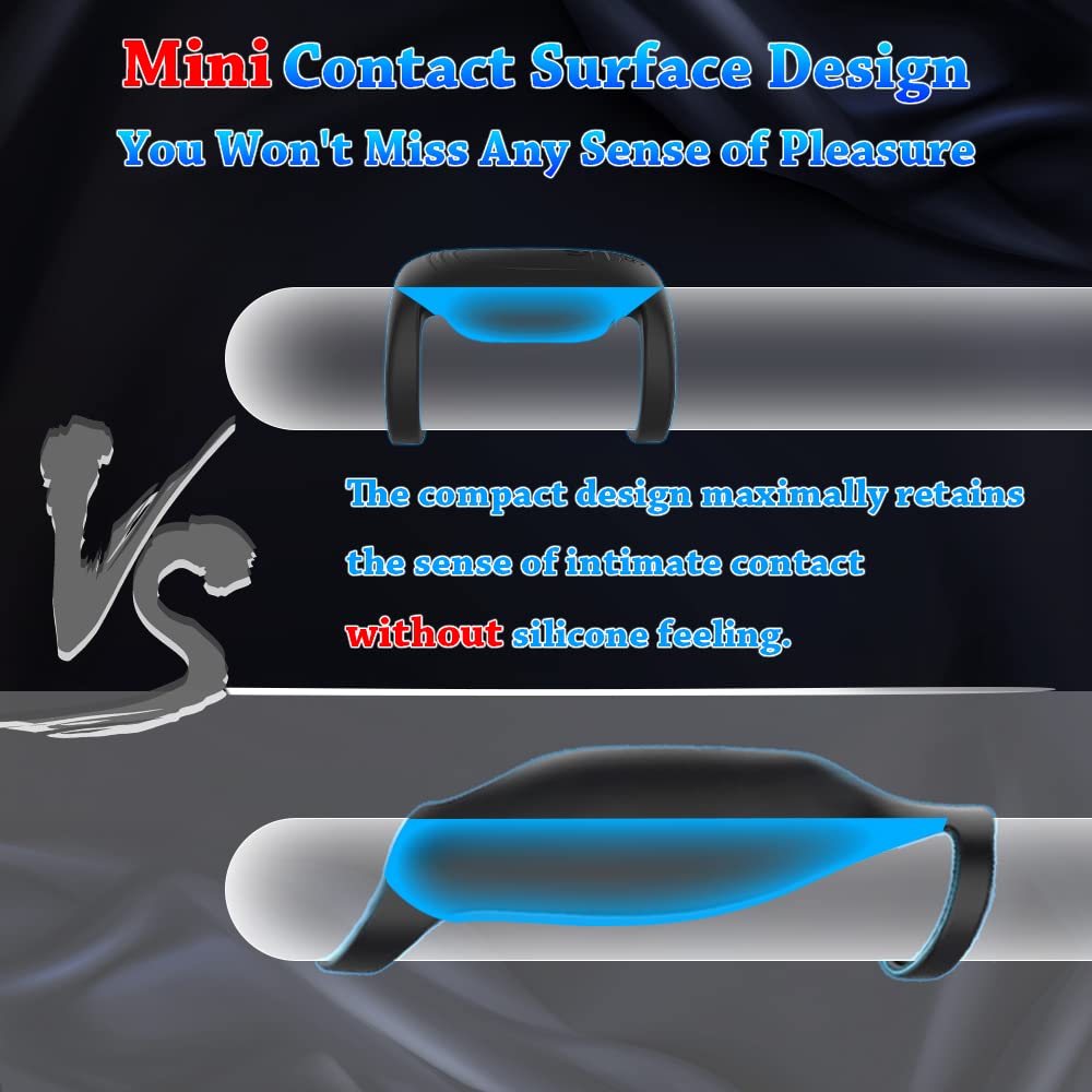 Multi-Wearable Vibrating Cock Ring Penis Tanshunly Adult Male Couples Sex Toys for Men Couple Pleasure, Mini Silicone Rings G spot Stimulator with 9 Vibrations