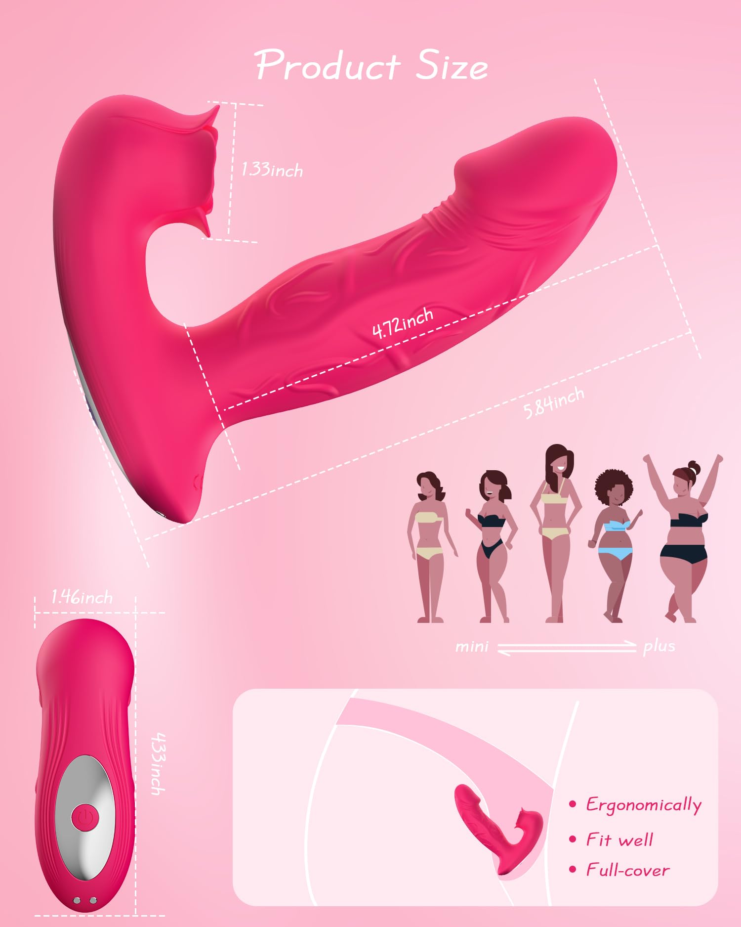 Rose Vibrator Toy for Woman,Sucking Dildo Stimulator with 9 Sucker Vibrators Modes,Remote Control G Spot Nipple Stimulation Sex Toys,Anal Plug for Adult Sex Toy for Woman Female Couples