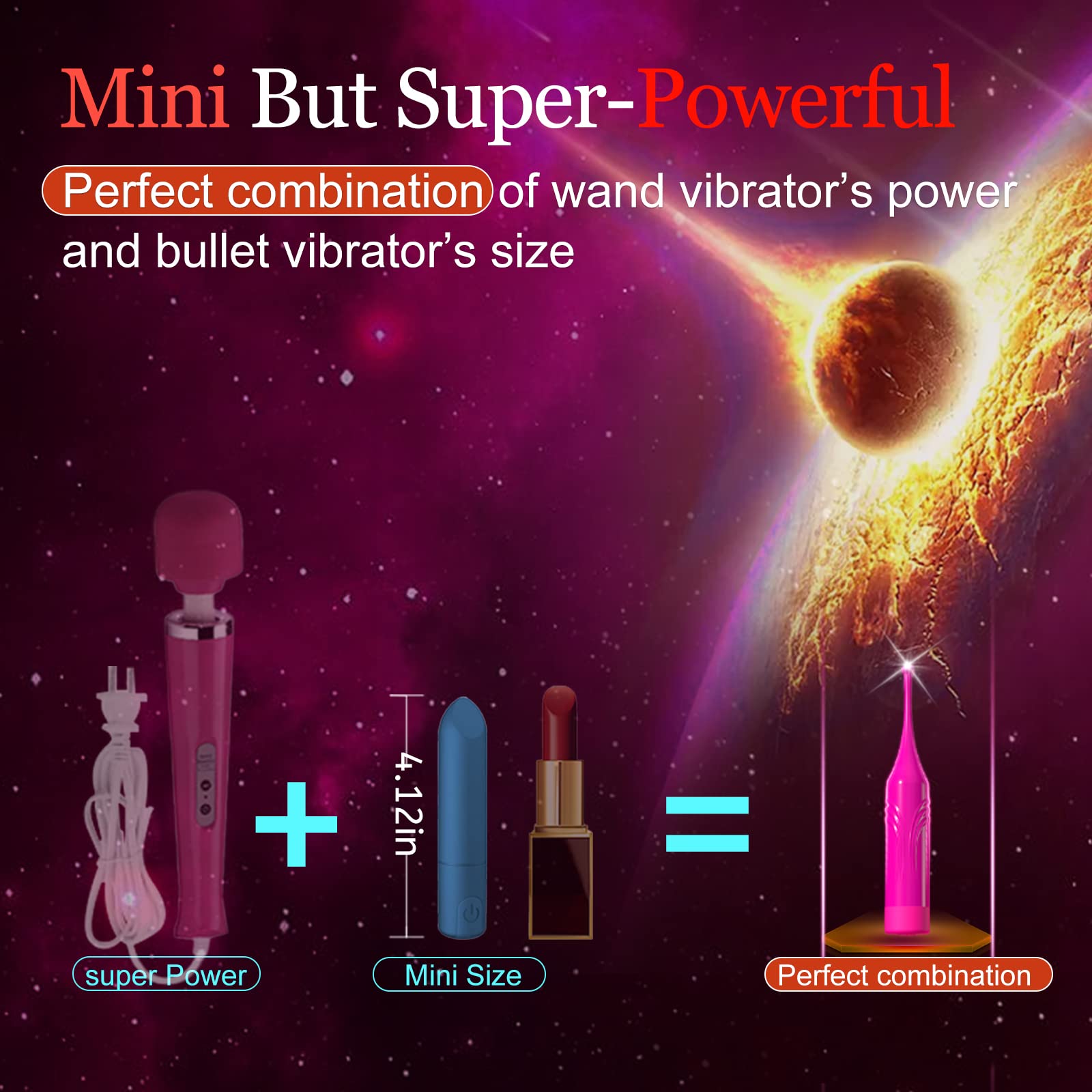 High-Frequency Mini Clitoris G spot Vibrator, Women Couples Adult Sex Toys, Yukzen Powerful Female Vibrating Sex Toy Clitoral Stimulator Wand Vibrator for Woman Her Pleasure, Dildo Vibrators Sex Games