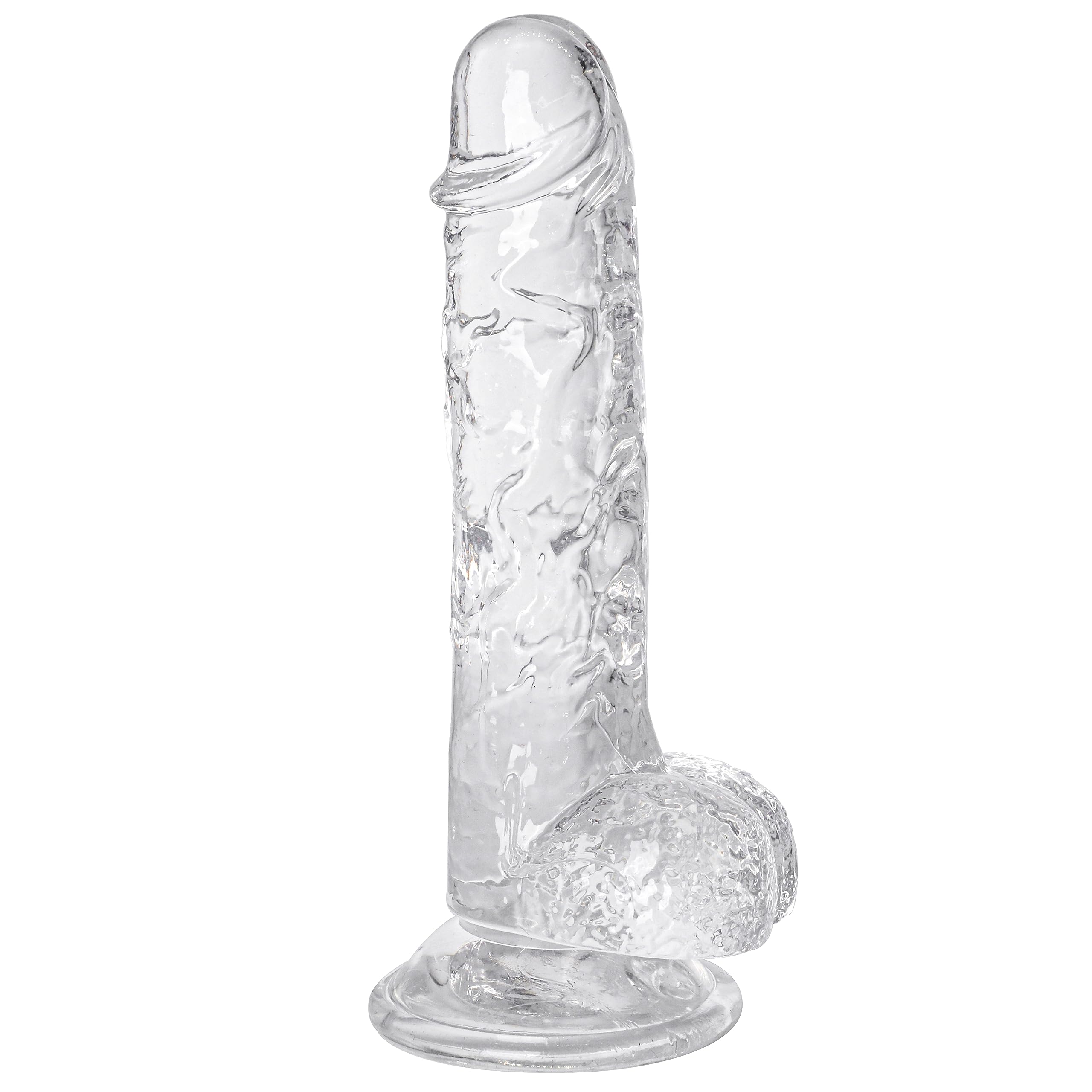 Alovegarden 7.6 Inch Realistic Dildo G-Spot Stimulation Dildos with Powerful Suction Cup for Hands-Free Play Anal Adult Sex Toy for Women and Couple (Clear)