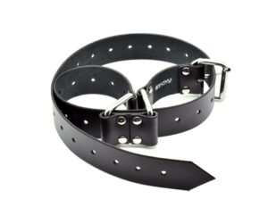 axovus preimum leather bondage hobble belt - wrist, ankle bdsm fetish restrains also functions as fashion belt (large)