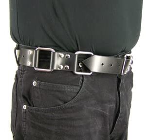 Axovus Preimum Leather Bondage Hobble Belt - Wrist, Ankle BDSM Fetish Restrains also functions as Fashion Belt (Large)