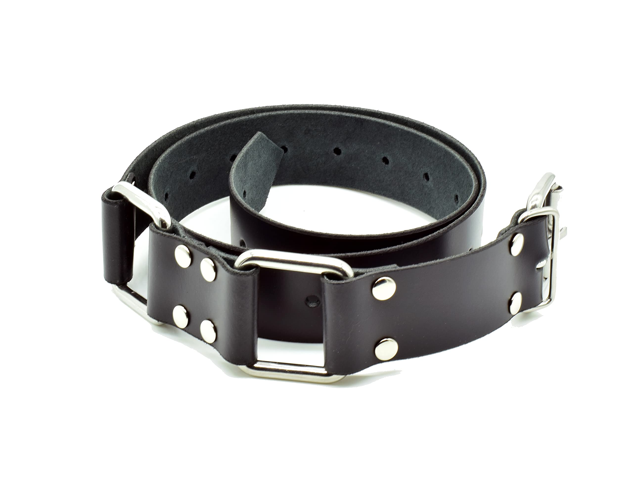 Axovus Preimum Leather Bondage Hobble Belt - Wrist, Ankle BDSM Fetish Restrains also functions as Fashion Belt (Large)