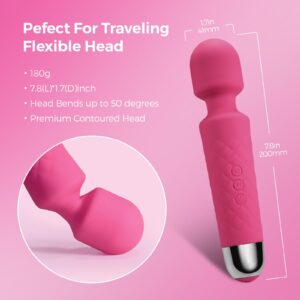 Rechargeable Personal Massager -Adult Toys Wand Massager-Rose Pink Sex Toy Vibrators -G-Spot Vibrator Clit- Quiet Small Vibrator for Women & Men - Sex Toys for Women (Pink)