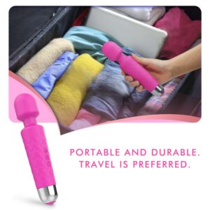 Rechargeable Personal Massager -Adult Toys Wand Massager-Rose Pink Sex Toy Vibrators -G-Spot Vibrator Clit- Quiet Small Vibrator for Women & Men - Sex Toys for Women (Pink)