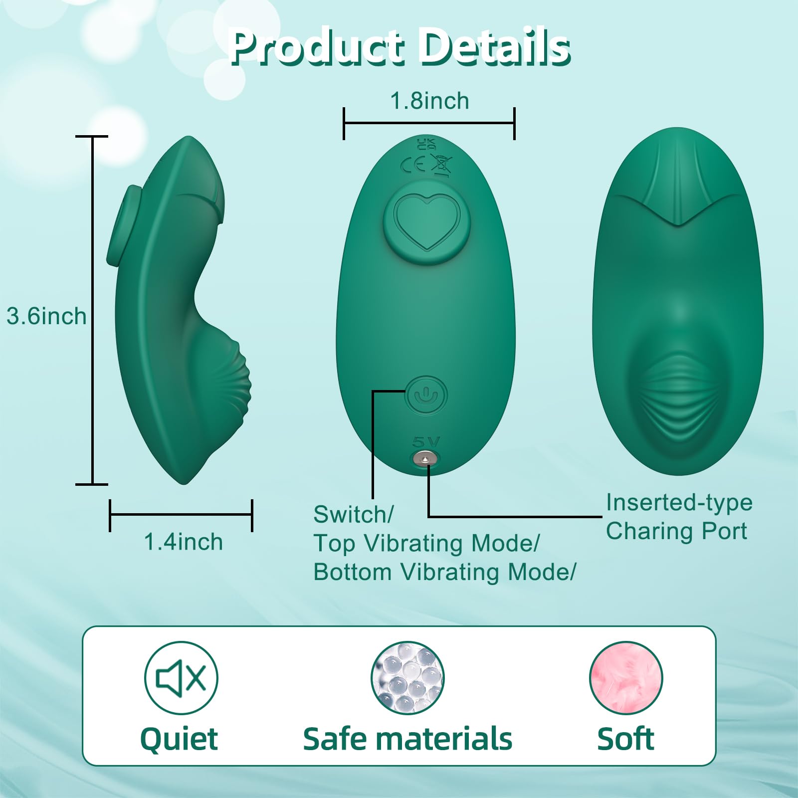 Wearable Panty Vibrator Adult Sex Toys-App Remote Control Mini Butterfly Clitoral Vibrator with Strong Magnetic Clip and 9 Vibrating Modes for Women Couple