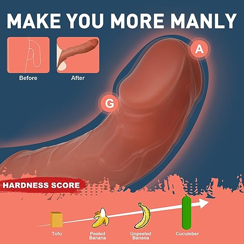 ROSYROSY Vibrating Cock Sleeve Penis Ring Sex Toys, Ultra-Soft Penis Extender with 10 Vibrations for Prolonged Erection, Realistic Silicone Pennis Enlarger Dildo Adult Toys for Men Couple