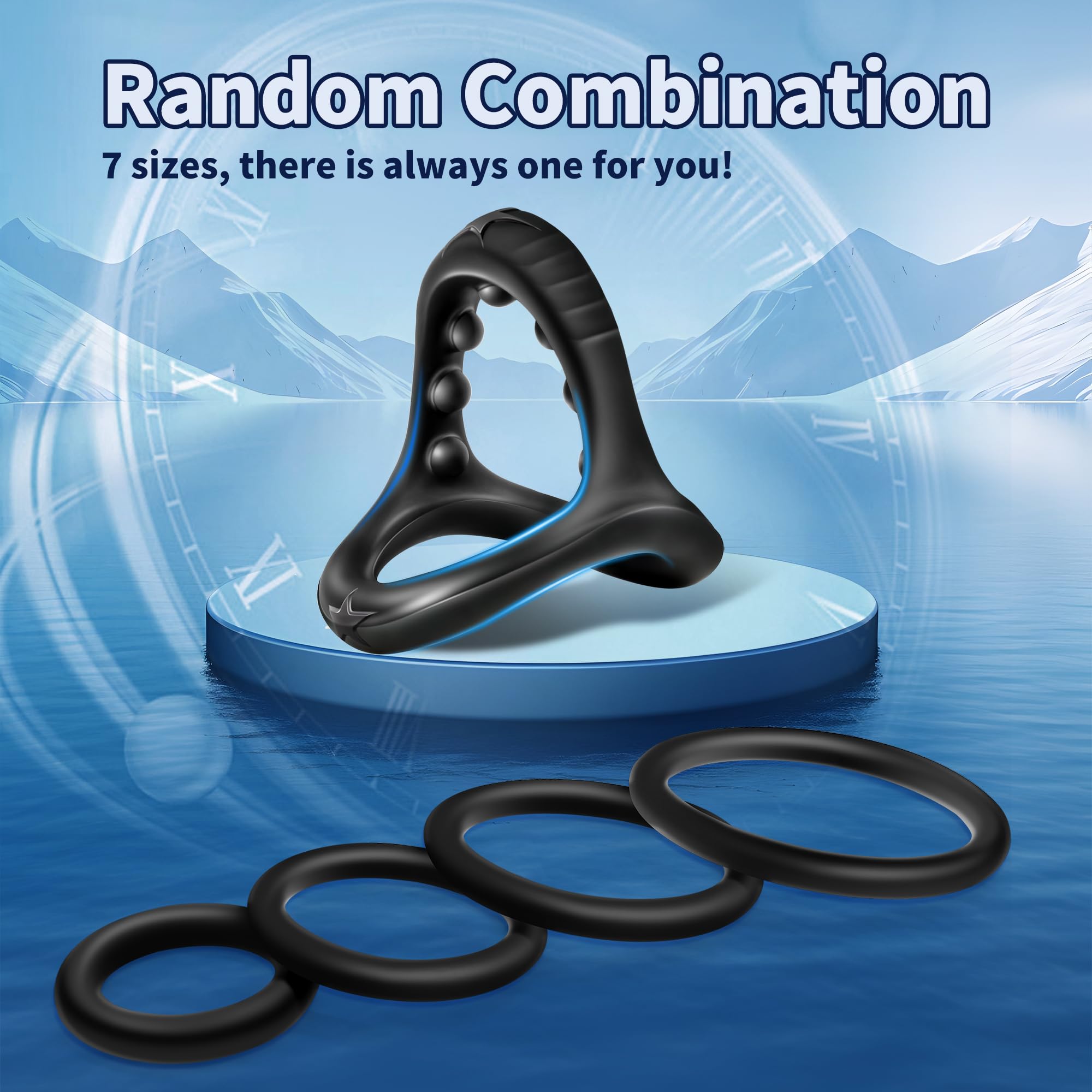 Sex Toys Penis Ring Cock Ring Set for Men, Cock Sexual Stimulation Device, Longer Harder Stronger Erection Cock Ring for Sex Men Erection Enhancing and Orgasm Sex Toy (9pcs-A) (9 Pcs-A)