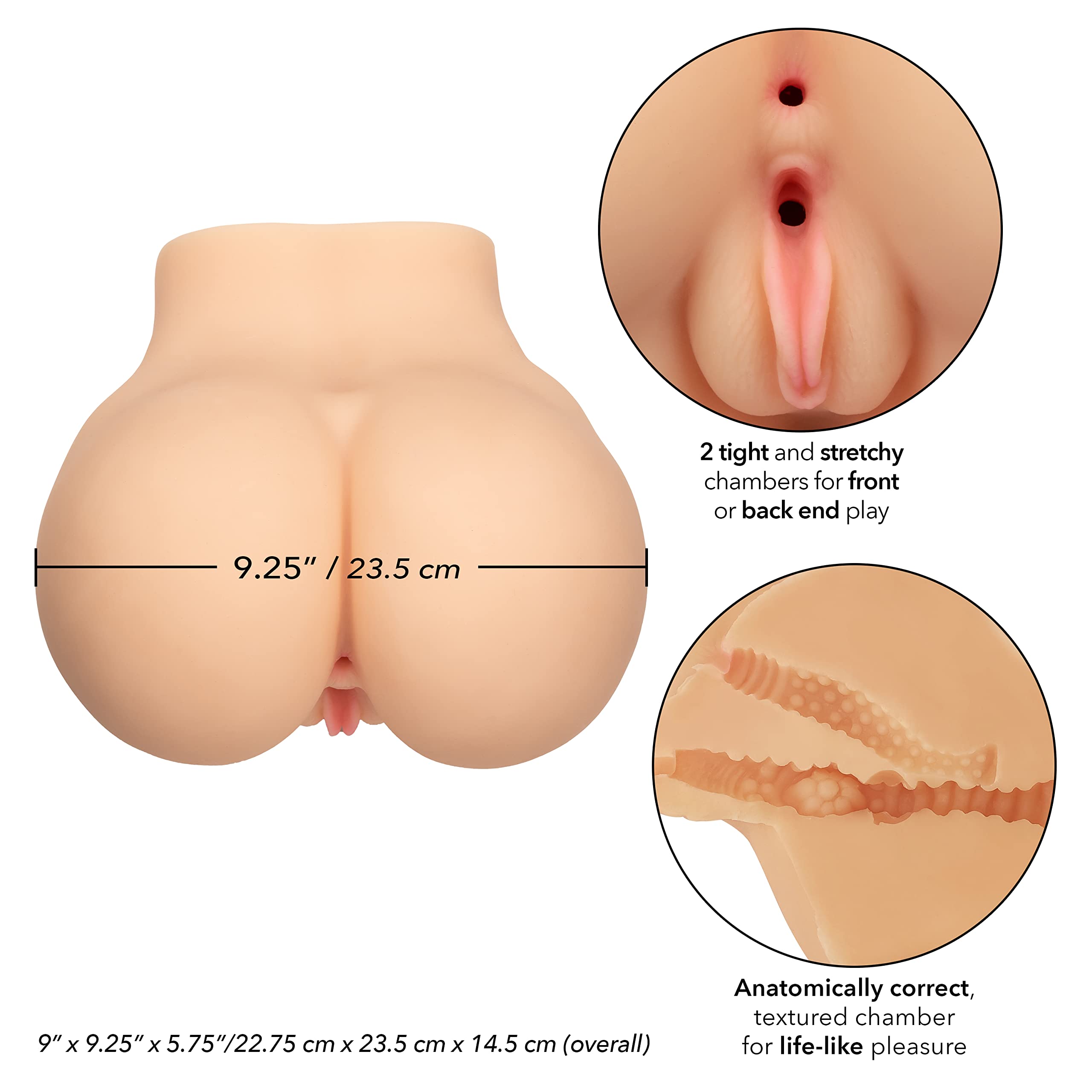 CalExotics Stroke It™ BBL Booty Life Size Adult Male Sex Toy Doll for Men- Ivory - SE-0913-55-3