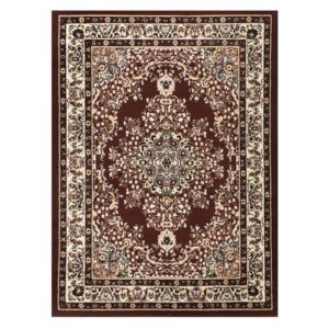 Antep Rugs Oriental 6x9 Traditional Medallion Indoor Area Rug Siesta (Maroon Beige, 6'7" x 9')