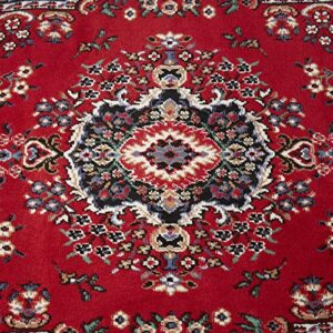 Home Dynamix Premium Sakarya Traditional Medallion Border Area Rug, Claret, 7'8"x10'7" Rectangle