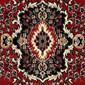 Home Dynamix Premium Sakarya Traditional Medallion Border Area Rug, Claret, 7'8"x10'7" Rectangle