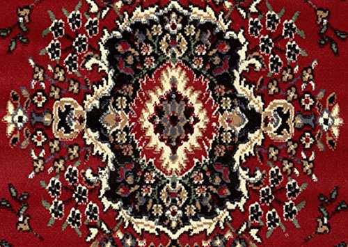 Home Dynamix Premium Sakarya Traditional Medallion Border Area Rug, Claret, 7'8"x10'7" Rectangle