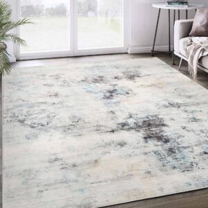 Cinknots Rugs Modern Soft Abstract Area Rugs for Living Room/Bedroom/Kitchen & Dining Room,Medium Pile Home Decor Carpet Floor Mat (Grey 9, 3' 11" x 5' 3" Rectangular)