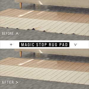 Slip-Stop Magic Stop Rug on Carpet Non-Slip Rug Pad for Area Rugs and Runner Rugs, USA-Made Rug Gripper for Carpet Over Carpet Keeps Rugs in Place On Carpet, 2' x 10'