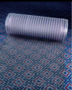 clear plastic runner rug carpet protector mat ribbed multi-grip (clear plastic, 26" in x 60" in)