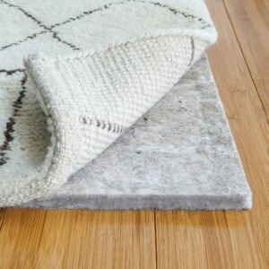 rugpadusa - basics - 8'x10' - 1/2" thick - 100% felt - protective cushioning rug pad - safe for all floors and finishes including hardwoods