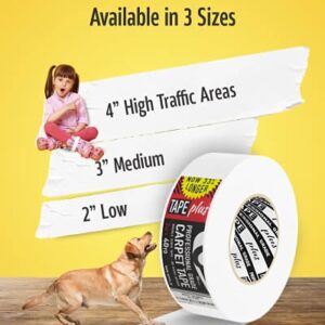 Professional Rug Tape - 2 Inch by 40 Yards (120 Feet! - 2X More!) - Double Sided Non-Slip Carpet Tape - Premium White Finish - Perfect Gripper for Holding Indoor Rugs in Place