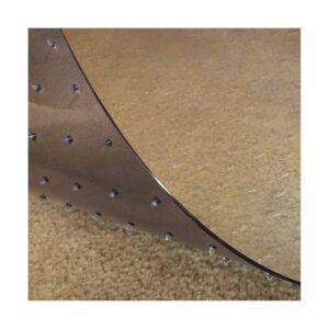 resilia - deluxe clear vinyl, plastic floor runner/protector for deep pile carpet - textured pattern, (36 inches wide x 6 feet long)