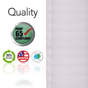 Resilia Premium Heavy Duty Floor Runner/Protector for Carpet Floors – Skid-Resistant, Clear, Plastic Vinyl, Clear Prism, 27 Inches x 12 Feet