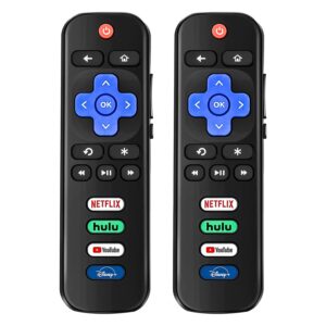 replacement roku tv remote control works with all roku buitl-in lg/tcl/hisense/insignia/philips/haier/onn/element/sanyo tv, 【not for roku stick and box】