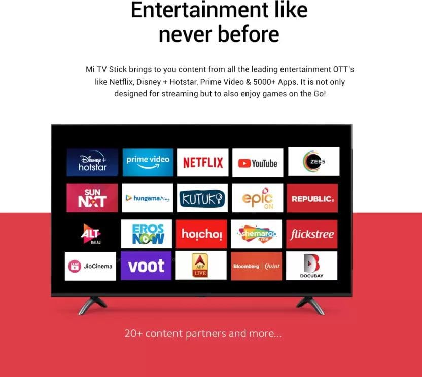 Xiaomi Mi TV Official US Version 1GB RAM +8GB ROM, Portable Streaming Media Player HD Playback 1080P HDR Netflix Quad Core 64 Bit Android TV 9.0, Bluetooth remote with Google Assistant