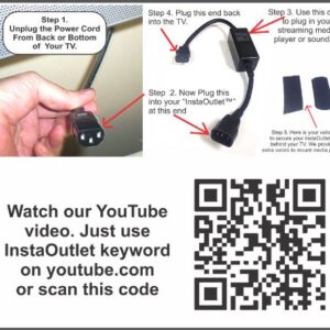 The InstaOutlet® for Media Players Chromecast, Roku, Apple TV