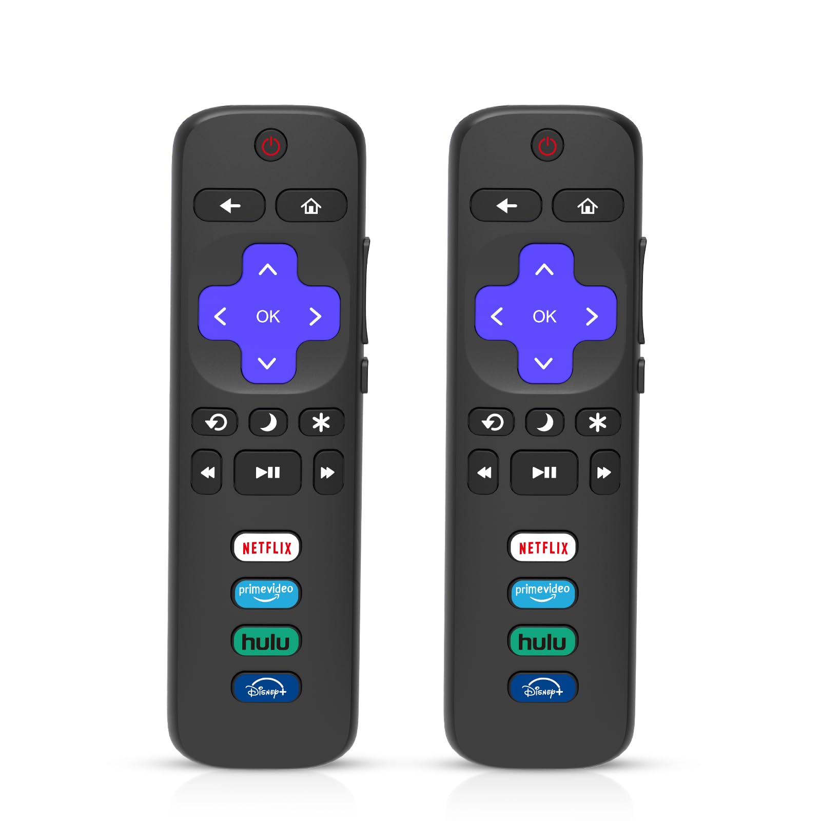 【Pack of 2】 Replacement Remote Control for Roku TV, Compatible for TCL/Hisense/Onn/Sharp/Insignia/Element/Philips Roku Series Smart TVs (Not for Roku Stick and Box)