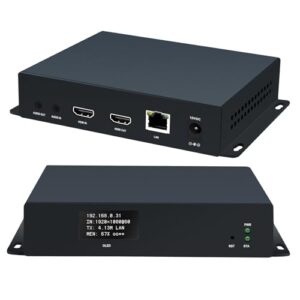 h265&h264/mjpeg hdmi video encoder hd 1080p@60hz oled screen video audio encoders with loopout max 4 channels streams output http/srt/rtmp/rtmps/rtsp iptv streaming for youtube facebook live