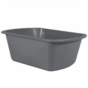 wash basins – rectangular plastic hospital bedside soaking tub [1 pack] small 7 quart graduated bucket - portable washbasin for washing, cleaning, foot bath, washing dishes, face cleansing bowl