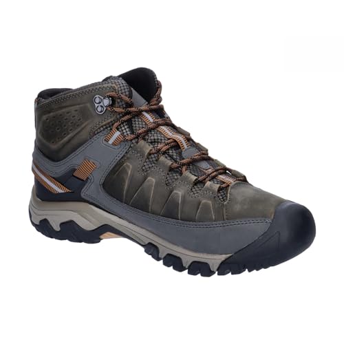 KEEN Men's Targhee 3 Mid Height Waterproof Hiking Boots, Black Olive/Golden Brown, 11