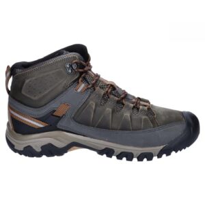 KEEN Men's Targhee 3 Mid Height Waterproof Hiking Boots, Black Olive/Golden Brown, 11