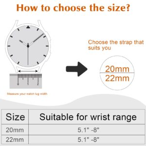 20mm Watch Band Compatible with Samsung Galaxy Watch 6 Band 40mm 44mm, Galaxy Watch 6 Classic Bands 43mm 47mm, Nylon Quick Release Replacement Strap with Magnetic Buckle for Women Men