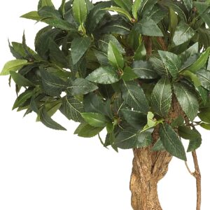 Nearly Natural 4ft. Sweet Bay Double Ball Topiary Silk Tree