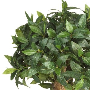 Nearly Natural 4ft. Sweet Bay Double Ball Topiary Silk Tree