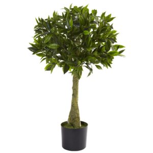 nearly natural 3ft. bay leaf topiary uv resistant (indoor/outdoor)