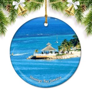 montego bay jamaica christmas ornaments for tree ceramic pendant double sided ornament decor xmas gifts porcelain travel souvenirs