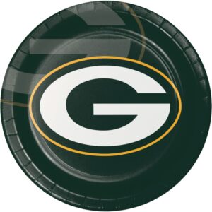 trendware green bay packers paper plates, 24 ct