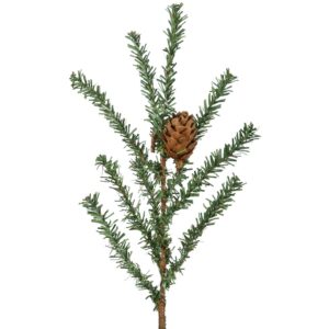 Vickerman 1.5 foot tall Caramel Pine Artificial Christmas Tree Unlit, Seasonal Indoor Home Decor with Decorative Burlap Base - Featuring Decorative Pine Cones