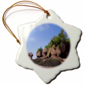 3drose new brunswick, bay of fundy, hopewell rocks-cn04 cmi0080-cindy miller hopkins snowflake ornament