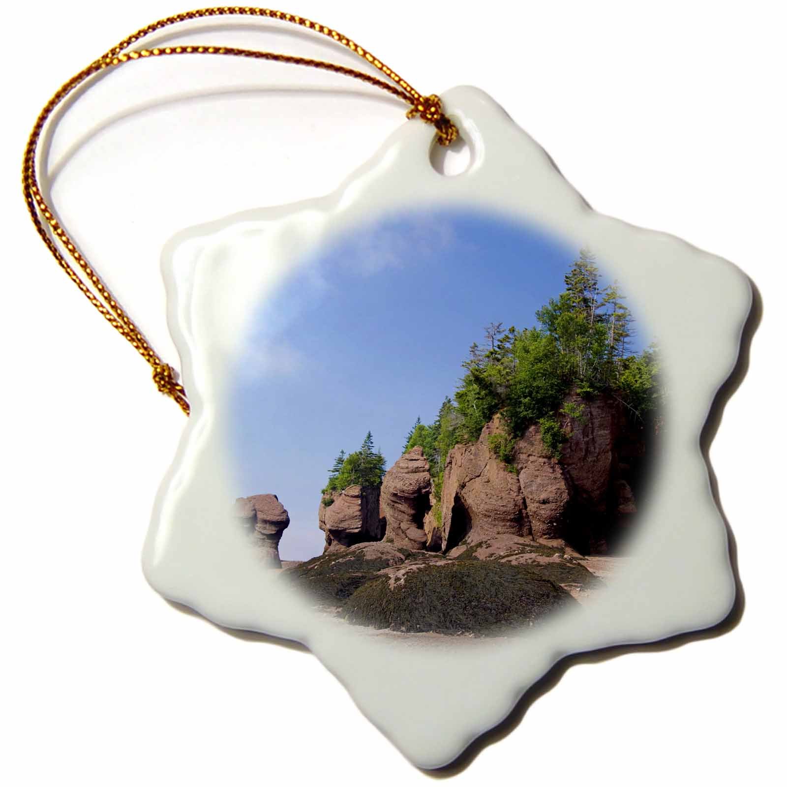 3dRose New Brunswick, Bay of Fundy, Hopewell Rocks-CN04 CMI0080-Cindy Miller Hopkins Snowflake Ornament