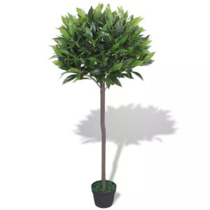 tidyard artificial plant bay tree with pot natural-looking greenery plants home wedding office decor 49.2 inch green fake plant indoor outdoor decoration