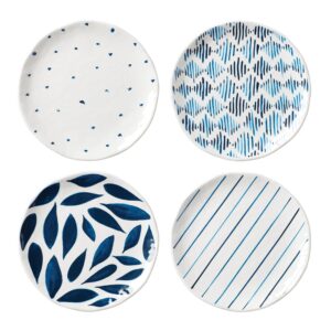 lenox blue bay melamine assorted accent plates, set of 4, 1.90 lb, 0