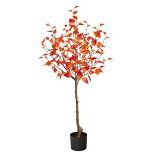 nearly natural 4ft. fall birch artificial autumn tree