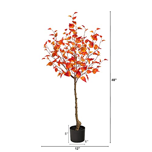 Nearly Natural 4ft. Fall Birch Artificial Autumn Tree