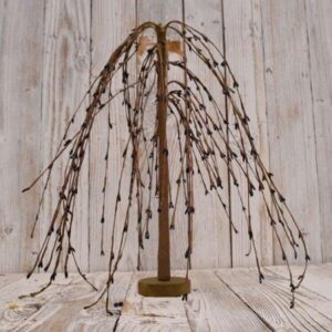 primitive country farmhouse pip berry willow tree black berries 14" for kitchen, farmhouse, holiday, home decor