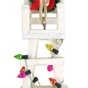 Christmas Tree Decor Beach White Wooden Lifeguard Chair Hanging Ornament 5 Inch