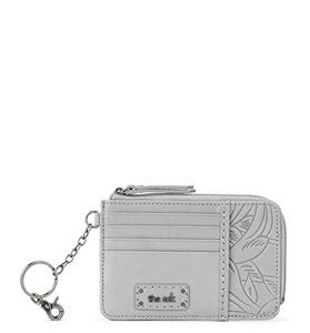 the sak womens iris card wallet, light smoke leaf embossed, one size us