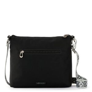 Sakroots Artist Circle Basic Crossbody in Eco Twill, Adjustable Crossbody Strap, Black